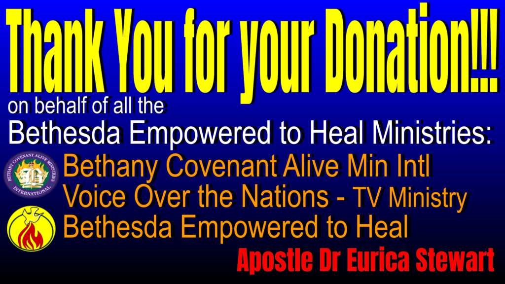 Thank You - Bethany Covenant Alive Ministries Intl